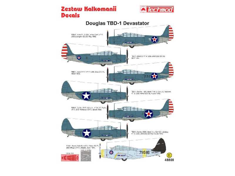 Decal - Douglas TBD-1 Devastator