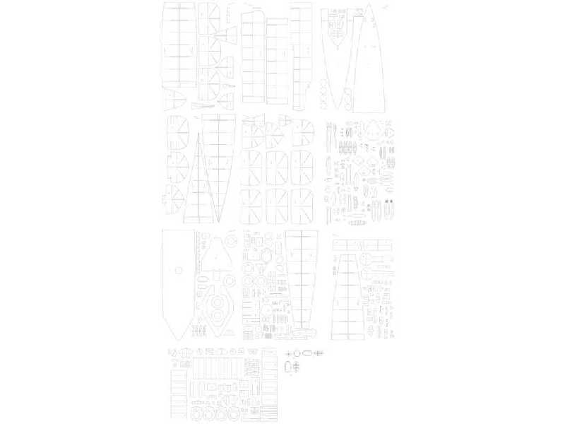 HMS LION- komplet: model wręgi relingi
