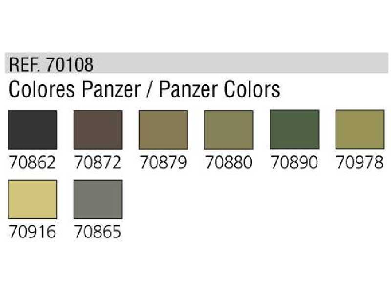 Model Color paint set Panzer Colors - 8 units