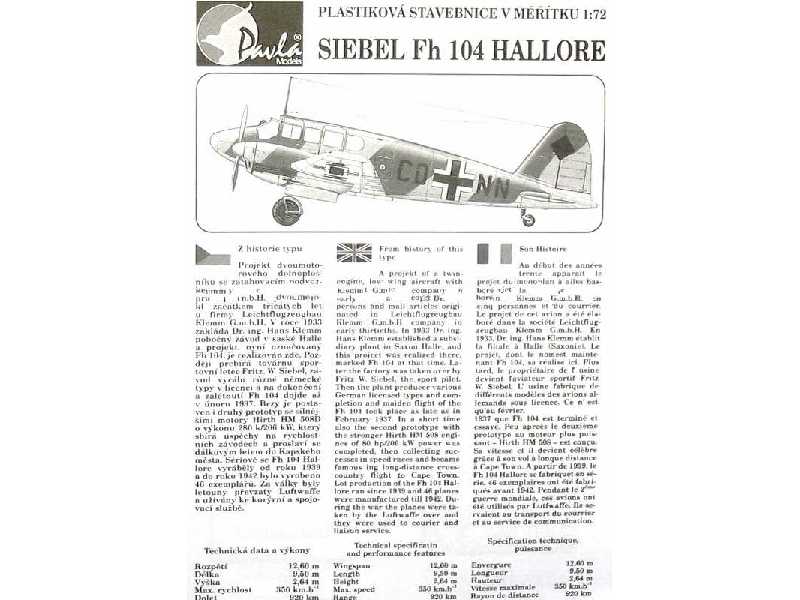 Siebel Fh 104 Hallore
