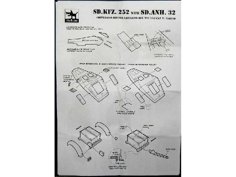 Sd.Kfz.252 + Sd.Anh.32 Conversion Set For Tamiya 32550, 26 Resin