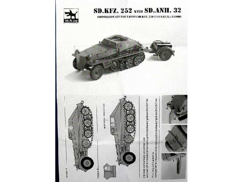 Sd.Kfz.252 + Sd.Anh.32 Conversion Set For Tamiya 32550, 26 Resin