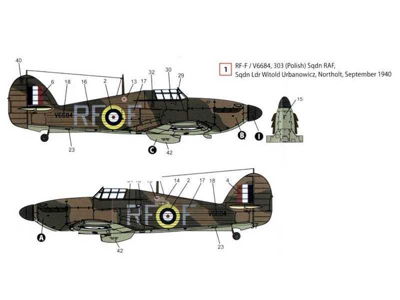 Hawker Hurricane MK. IA - Squadron 303 - Battle of Britain 1940
