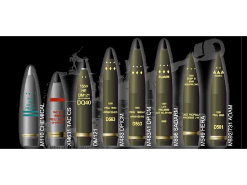 155mm Howitzer Ammo Set (Brass)