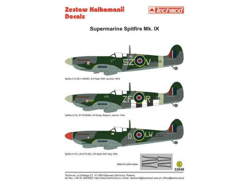 Decals - Supermarine Spitfire IX