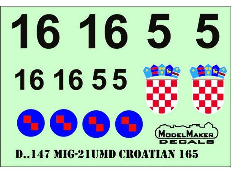 Mig-21umd Croatian 165 Display Plane