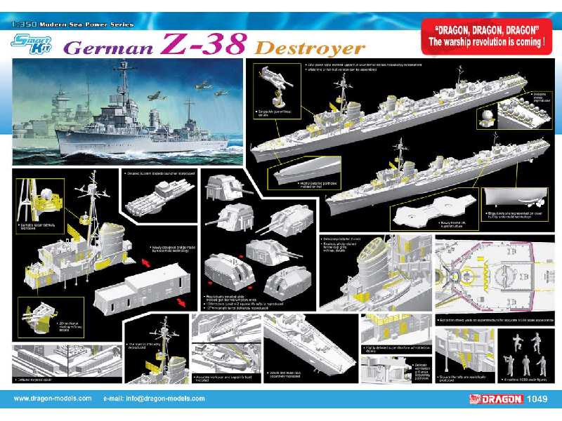German Z-38 Destroyer - Smart Kit