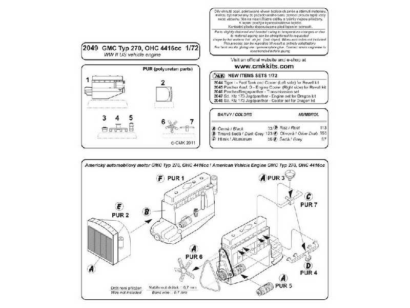 GMC Typ 270, OHC 4416ccm WWII US engine