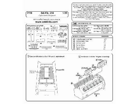 Sd.Kfz.234 Engine set for Dragon
