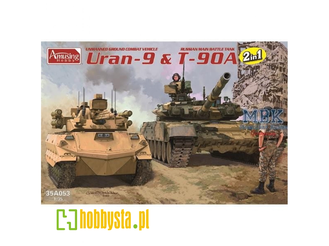 Russian Main Battle Tank T-90A & Uran-9