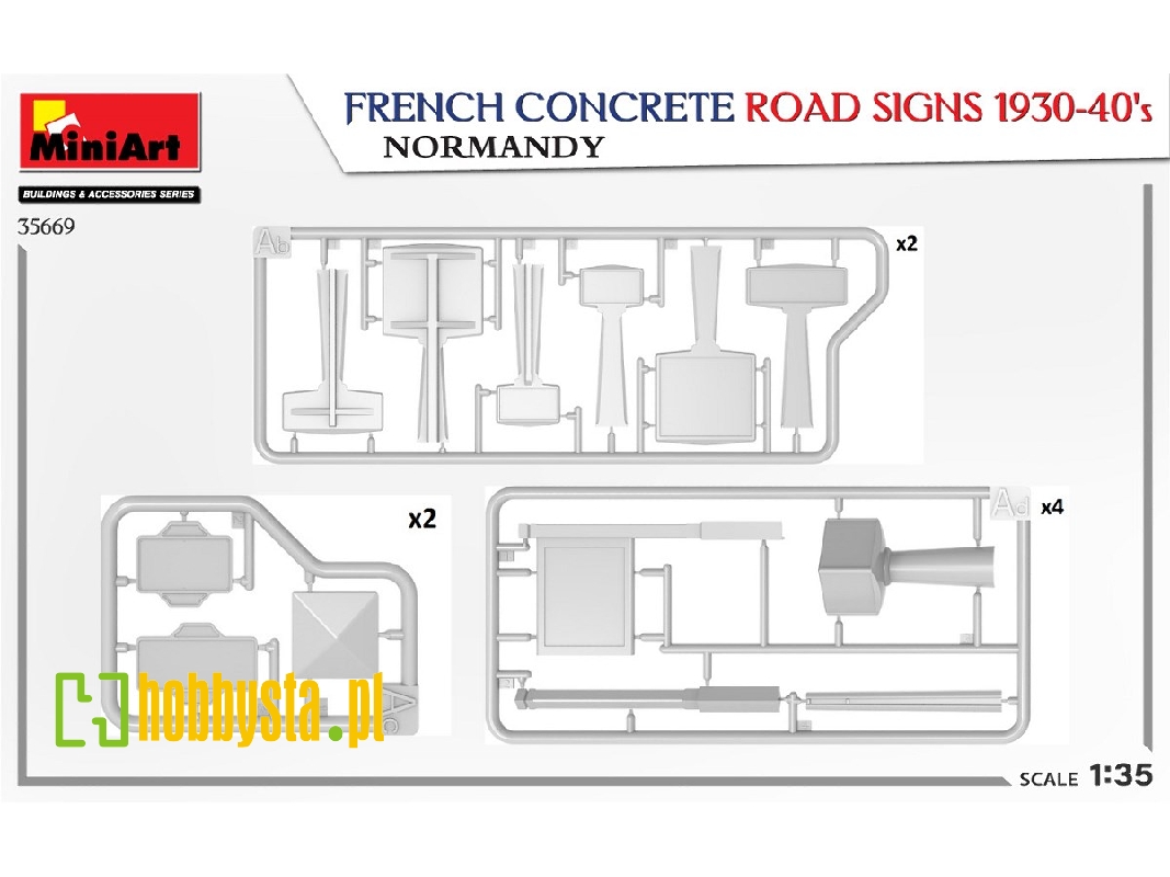 French Concrete Road Signs 1930-40's. Normandy