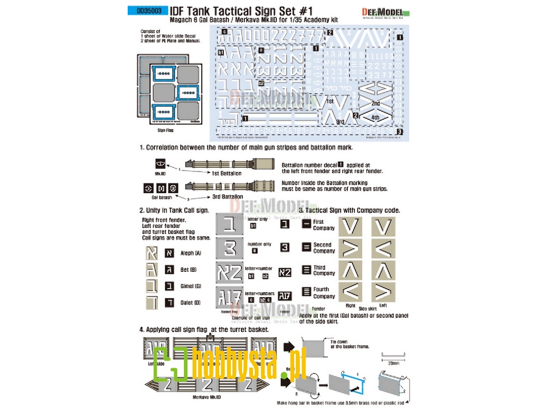 Idf Tank Tactical Sign Decal Set