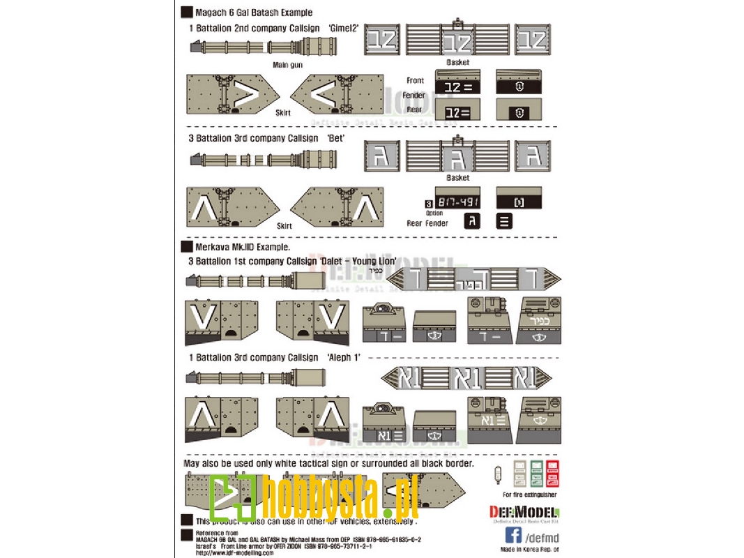 Idf Tank Tactical Sign Decal Set