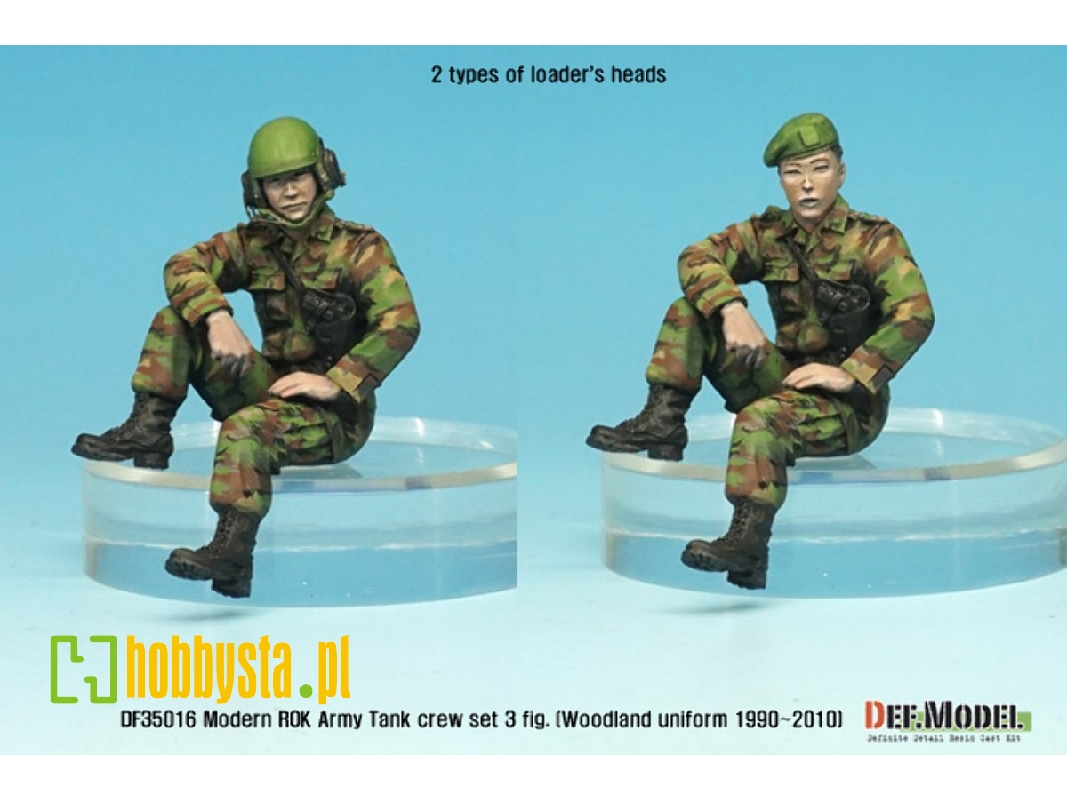 Modern Rok Army Tank Crew Set 3 Figures (Woodland Uniform)