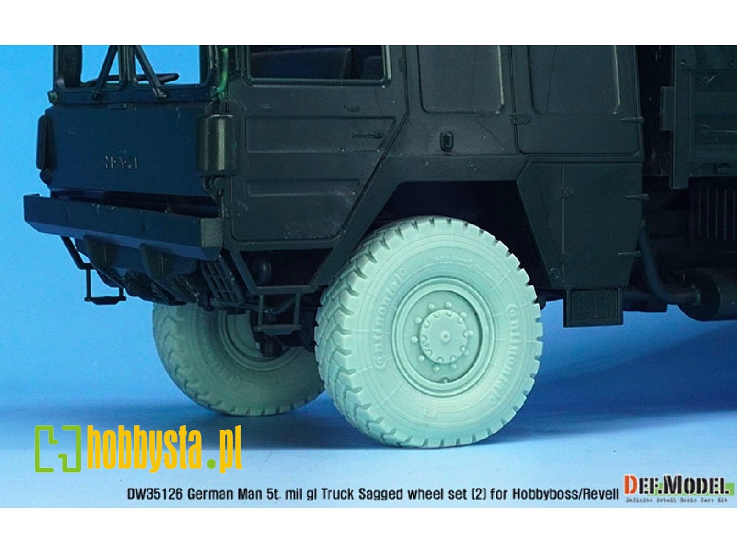 German Man 5t. Mil Gl Truck Sagged Wheel Set 2 Continetal Hcs