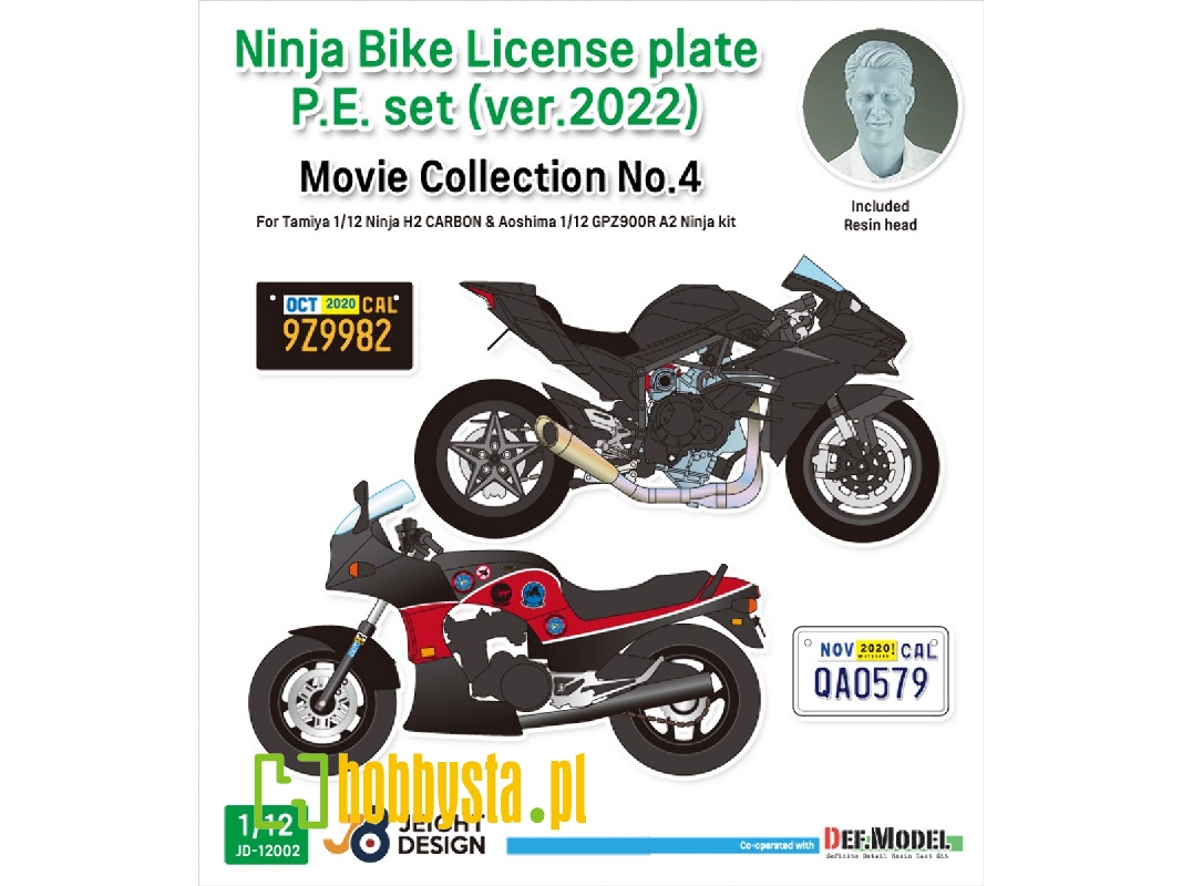 Ninja Bike License Plate Pe Set - Movie Collection No.10 (For Tamiya ...