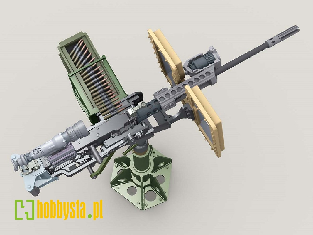 M2 Hmg On Universal Hg Pedestal Mount W/ Transparent Gun Shield