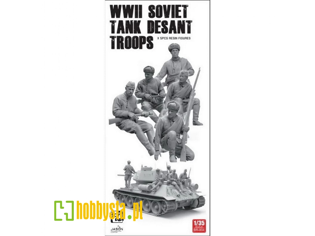 WWII Soviet Tank Desant Troops Resin Figures