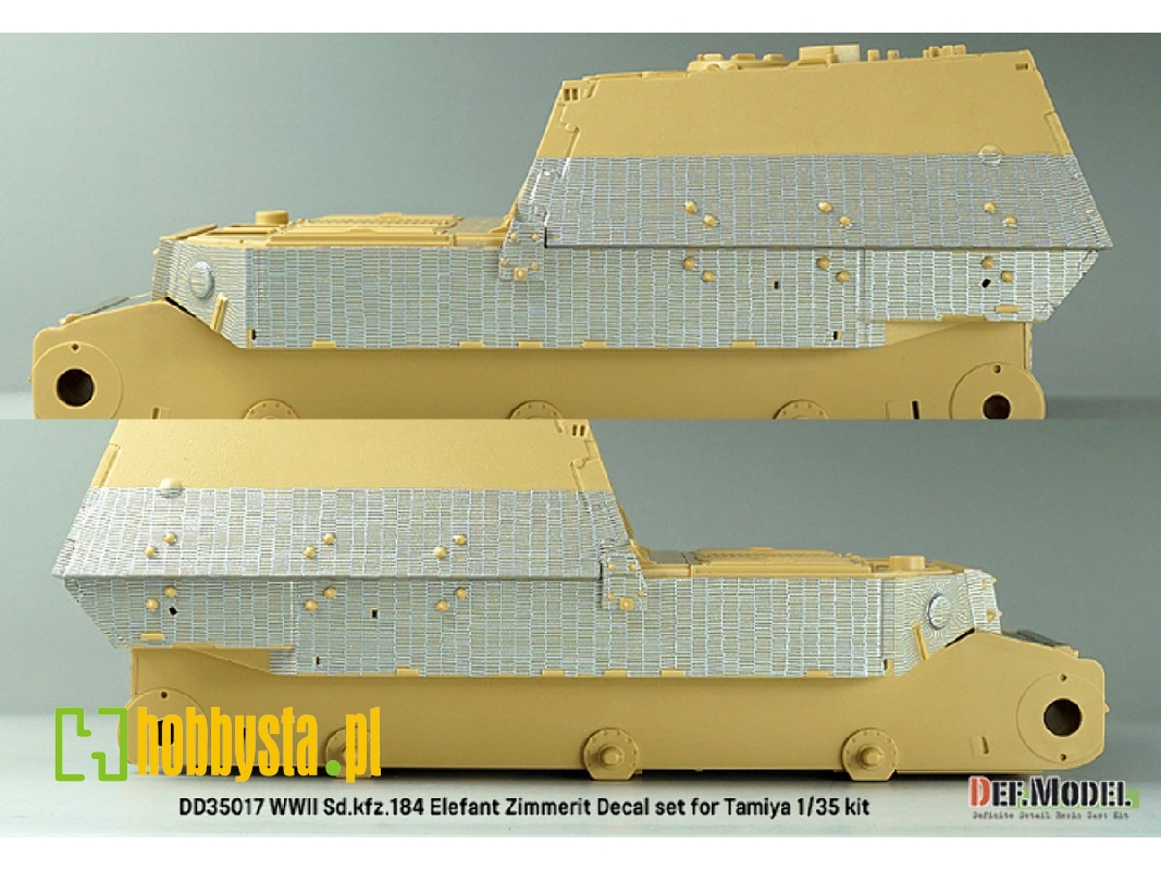Wwii German Sd.Kfz.184 Elefant Zimmerit Coating Decal Set (For Tamiya)