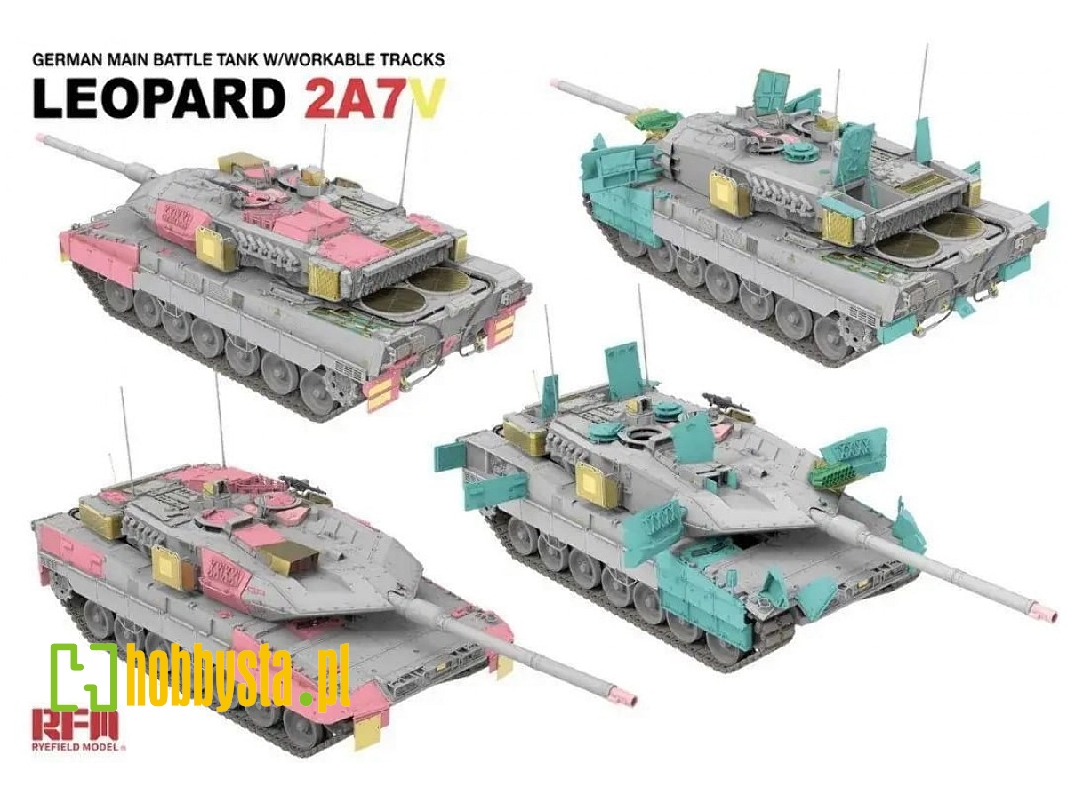 German Main Battle Tank Leopard 2A7V With Workable Tracks