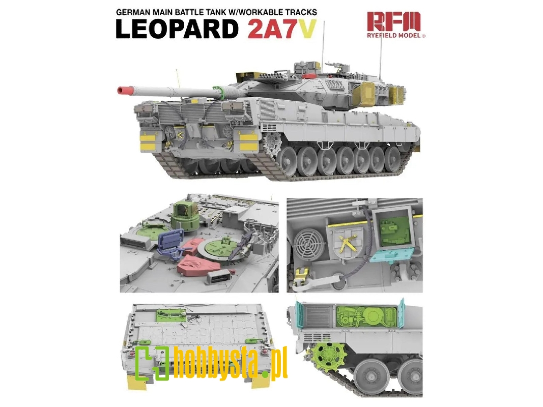 German Main Battle Tank Leopard 2A7V With Workable Tracks