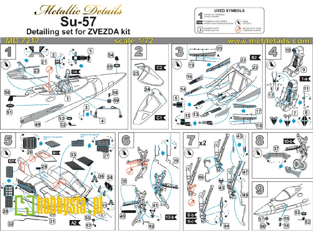 Sukhoi Su-57 Frazor (Felon) (Designed Top Be Used With Zvezda Kits)