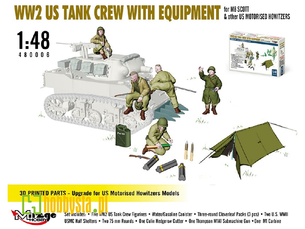 WW2 US Tank Crew With Equipment For M8 Scott And Other US Motorised ...