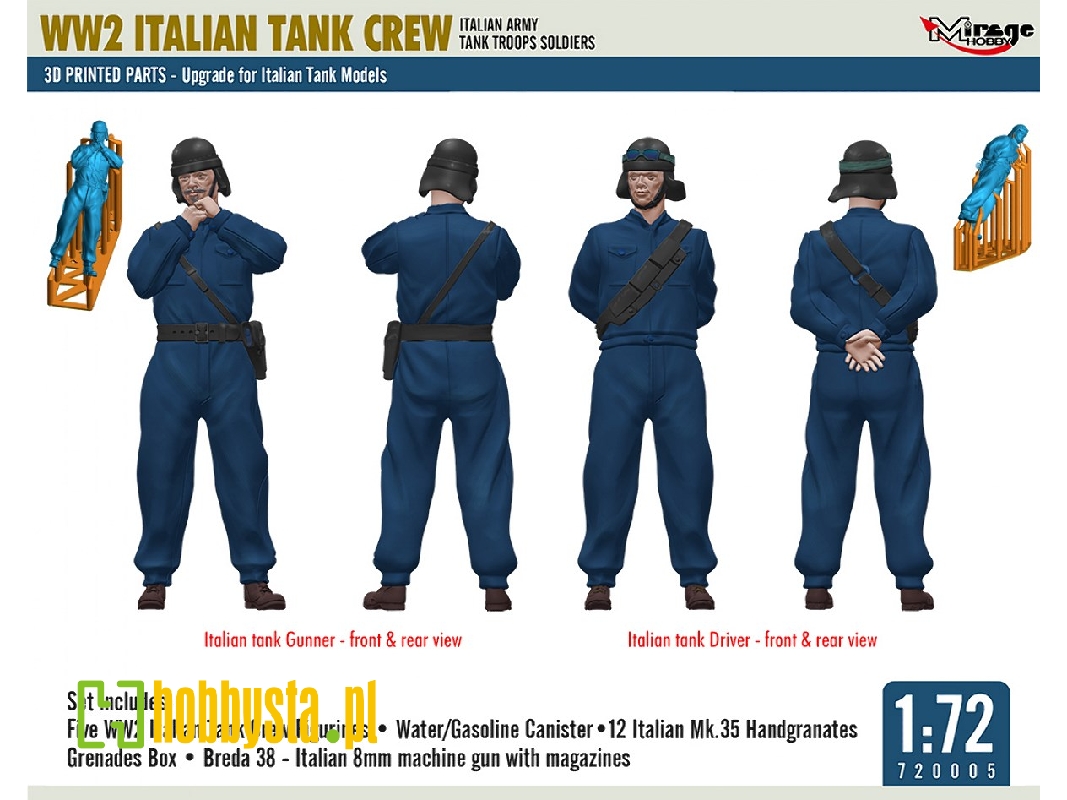 WW2 Italian Tank Crew (Italian Army Tank Troops Soldiers)