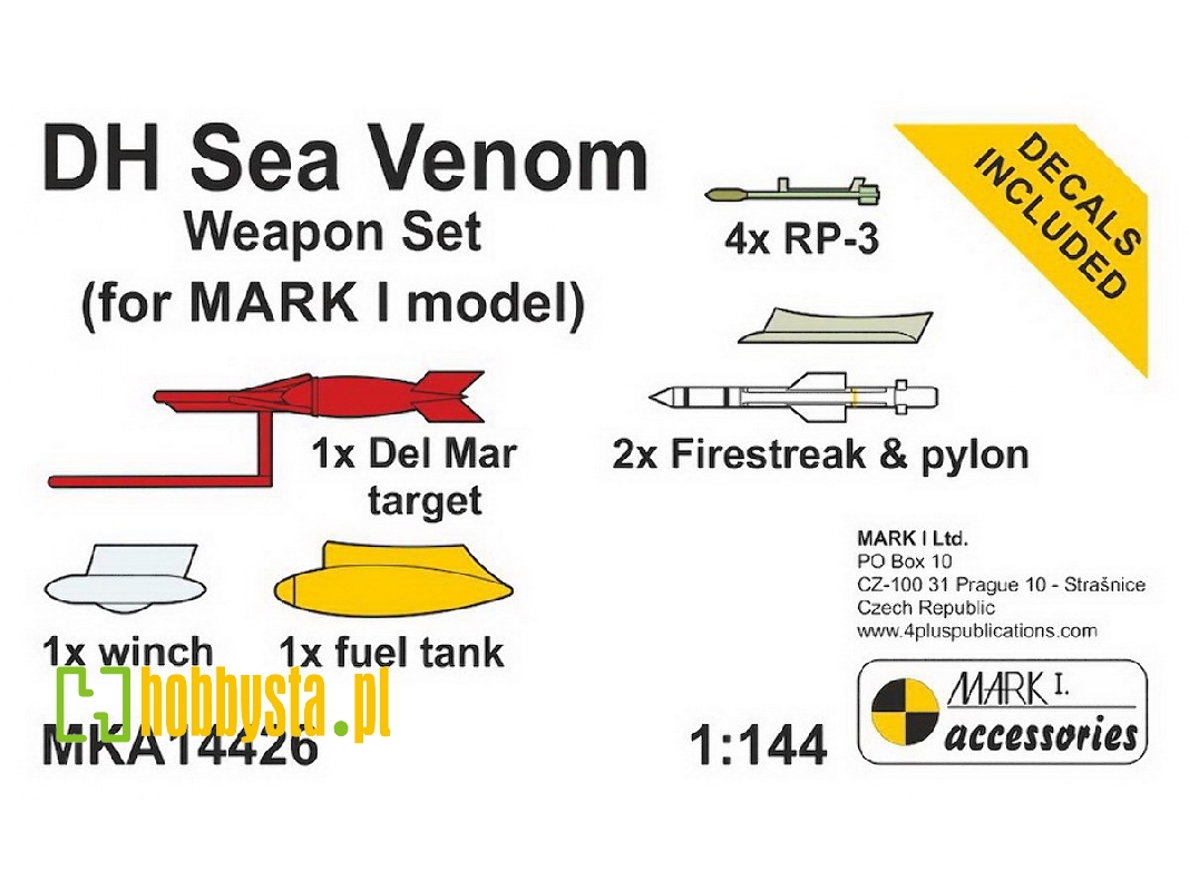 De Havilland Sea Venom - Weapon Set Resin Parts & Decals (For Mark I ...