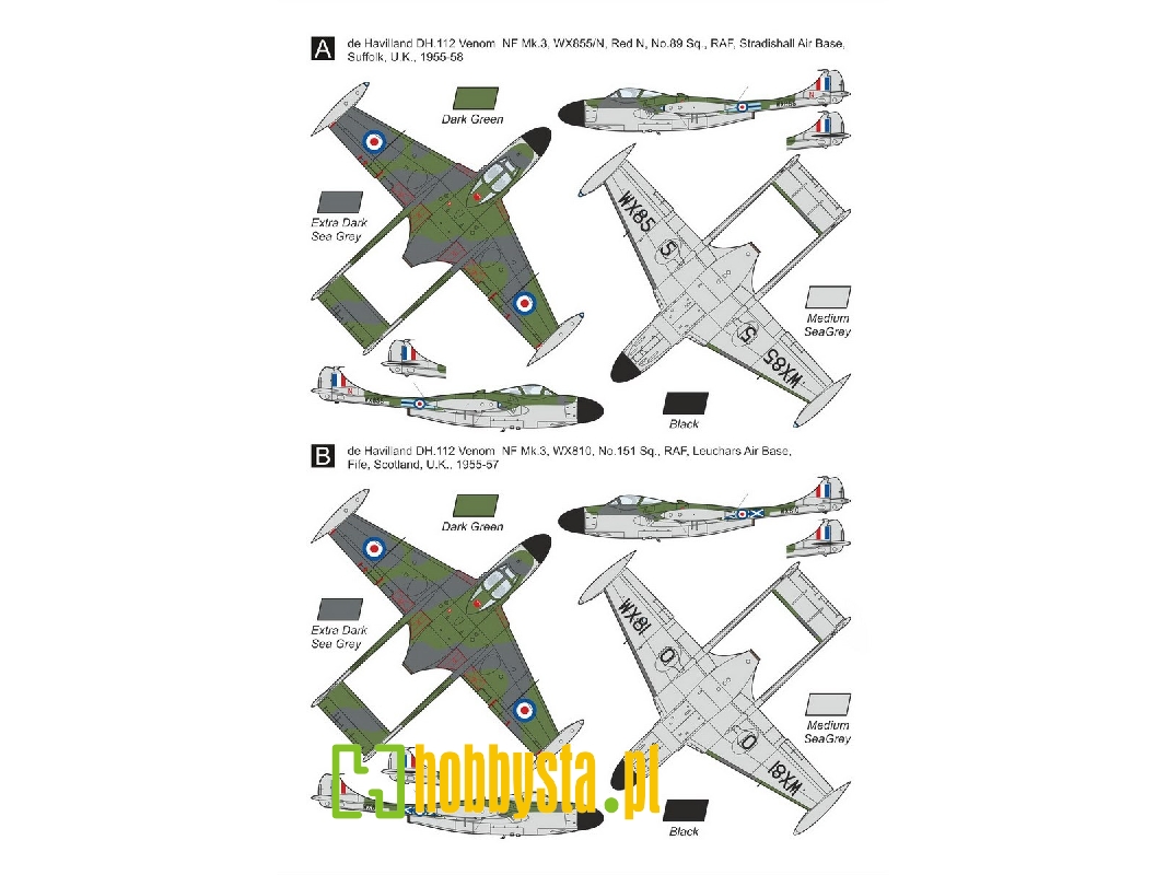 De Havilland Venom Nf.3 - Conversion Set - Resin Parts (For Mark I ...