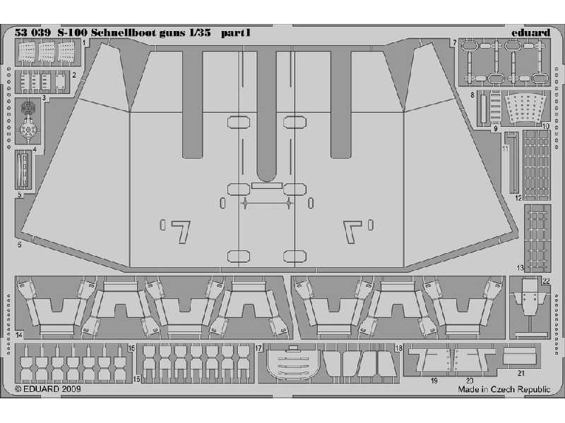 S-100 Schnellboot guns 1/35 - Italeri