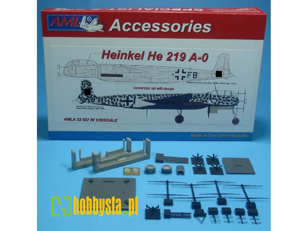Heinkel He-219 A-0 - The Conversion Set With Decals (For Revell Kits)