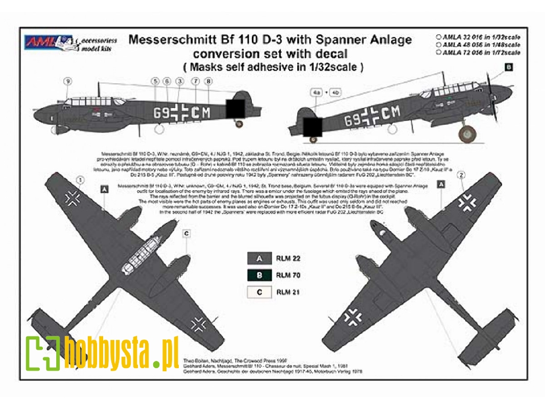 Messerschmitt Bf-110d-2 With Spaner Anlage Conversion Set