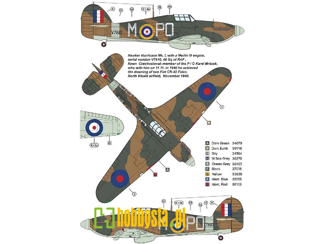 Hawker Hurricane Mk.I - Czechoslovak Pilots In Battle Of Britain ...