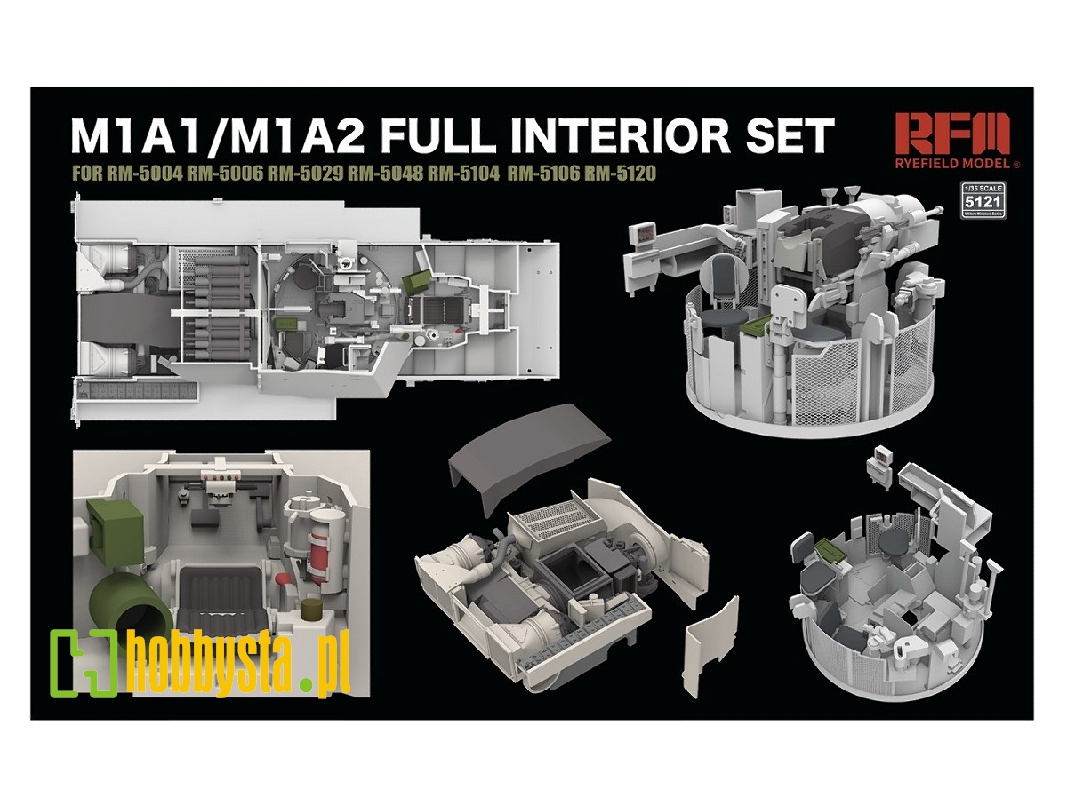 M1a1/M1a2 Abrams Tank Full Interior Set (Without Tank Kit)
