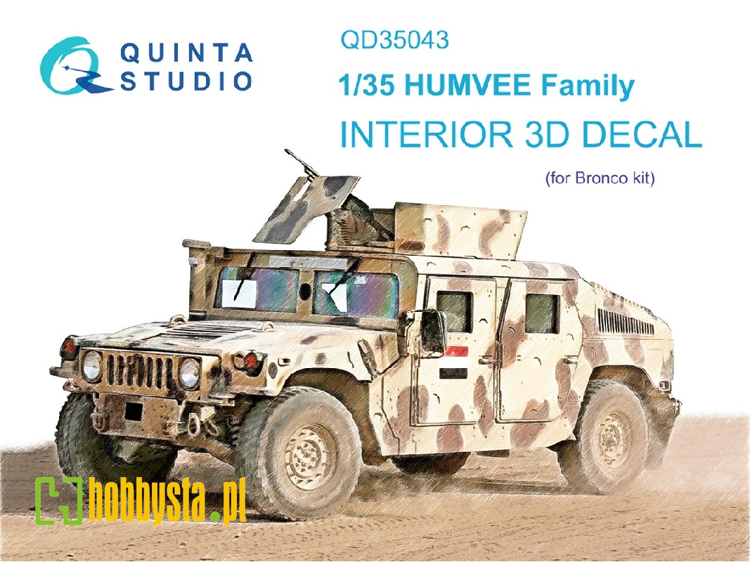Humvee Family - 3d-printed & Coloured Interior (For Bronco Kits)