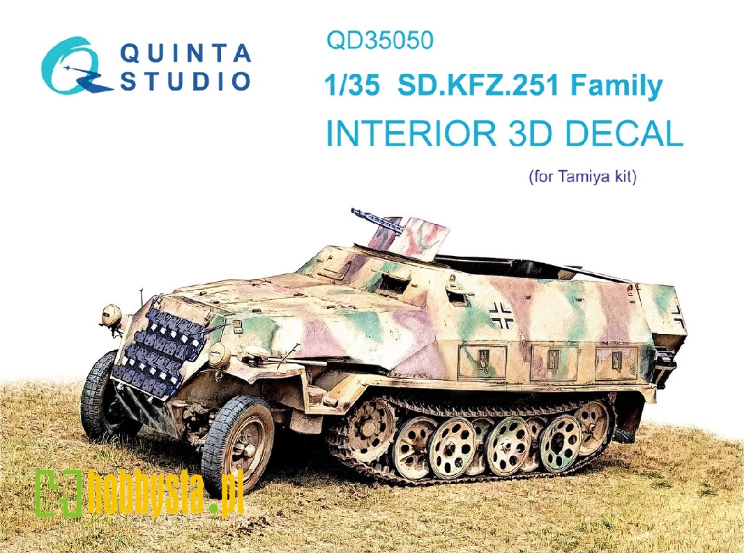 Sd.Kfz.251 Family - 3d-printed & Coloured Interior (For Tamiya Kits)