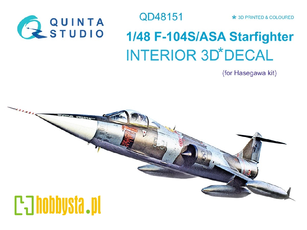 Lockheed F-104 S/Asa Starfighter - 3d-printed & Coloured Interior (For ...