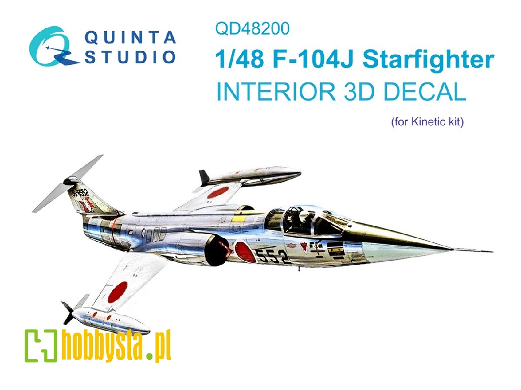 Lockheed F-104 J Starfighter - 3d-printed & Coloured Interior (For Kinetic Kits)