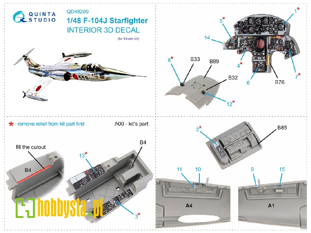 Lockheed F-104 J Starfighter - 3d-printed & Coloured Interior (For ...