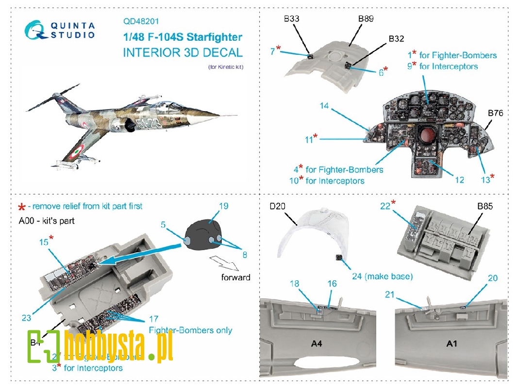 Lockheed F-104 S Starfighter - 3d-printed & Coloured Interior (For ...