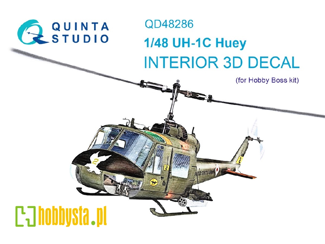 Bell Uh-1 C Huey - 3d-printed & Coloured Interior On Decal Paper (For ...