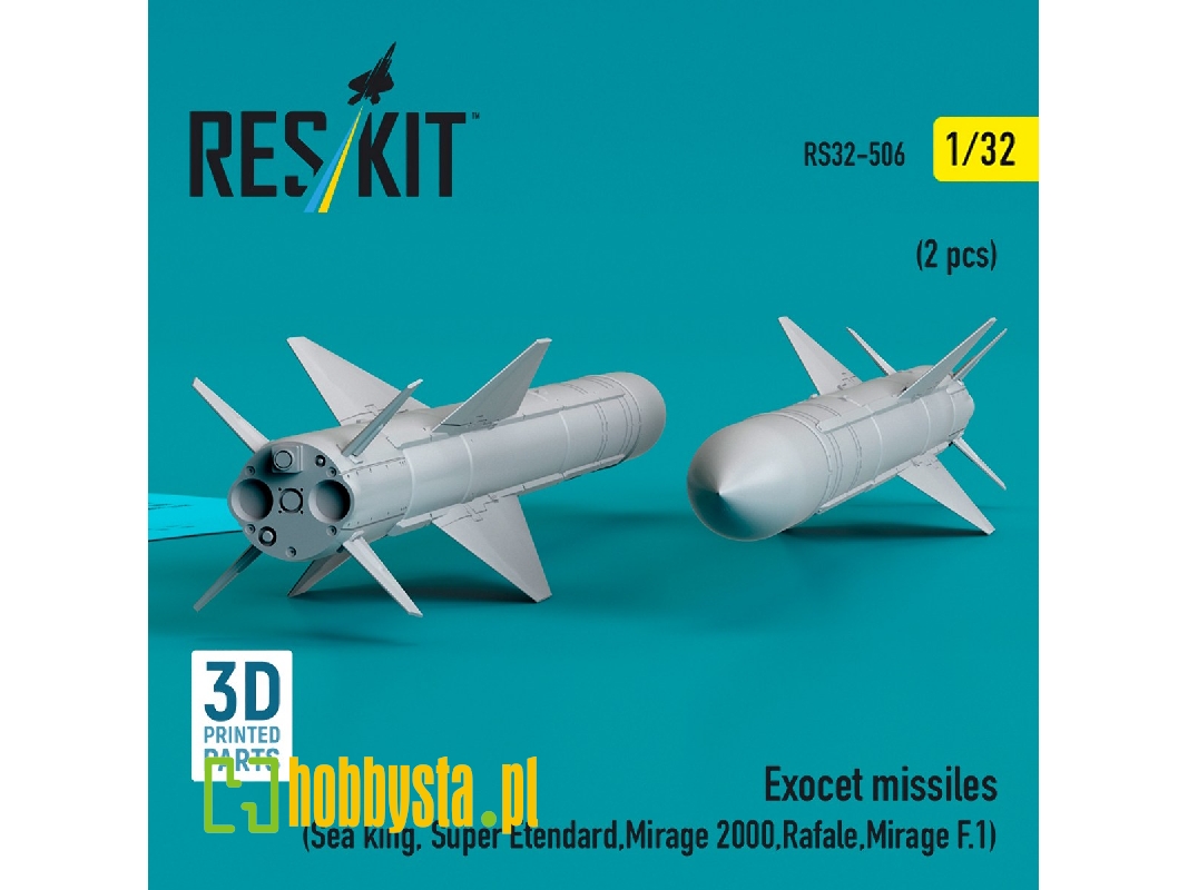 Exocet Missiles (2pcs) (Sea King, Super Etendard, Mirage 2000, Rafale ...
