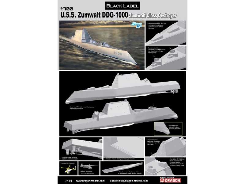 U.S.S. Zumwalt Class Destroyer DDG-1000 - Black Label Series