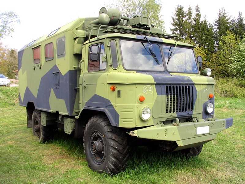 GAZ-66 Russian military truck with ZU-23-2 anti-aircraft gun