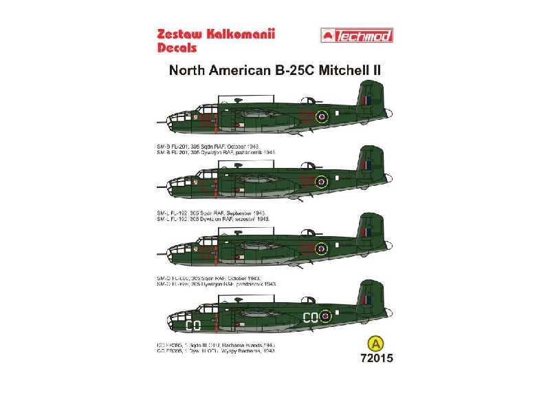 Decals - North American B-25C Mitchell II