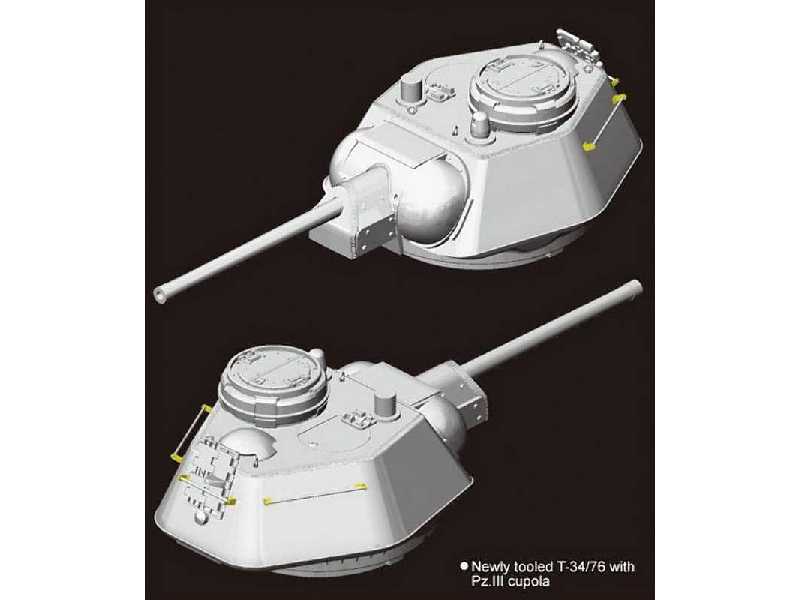 T-34/76 Mod. German Army 1942 Cast Turret w/ Pz III Cupola