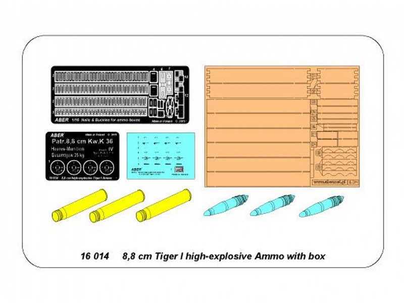 8,8 cm Tiger I high-explosive Ammo with box